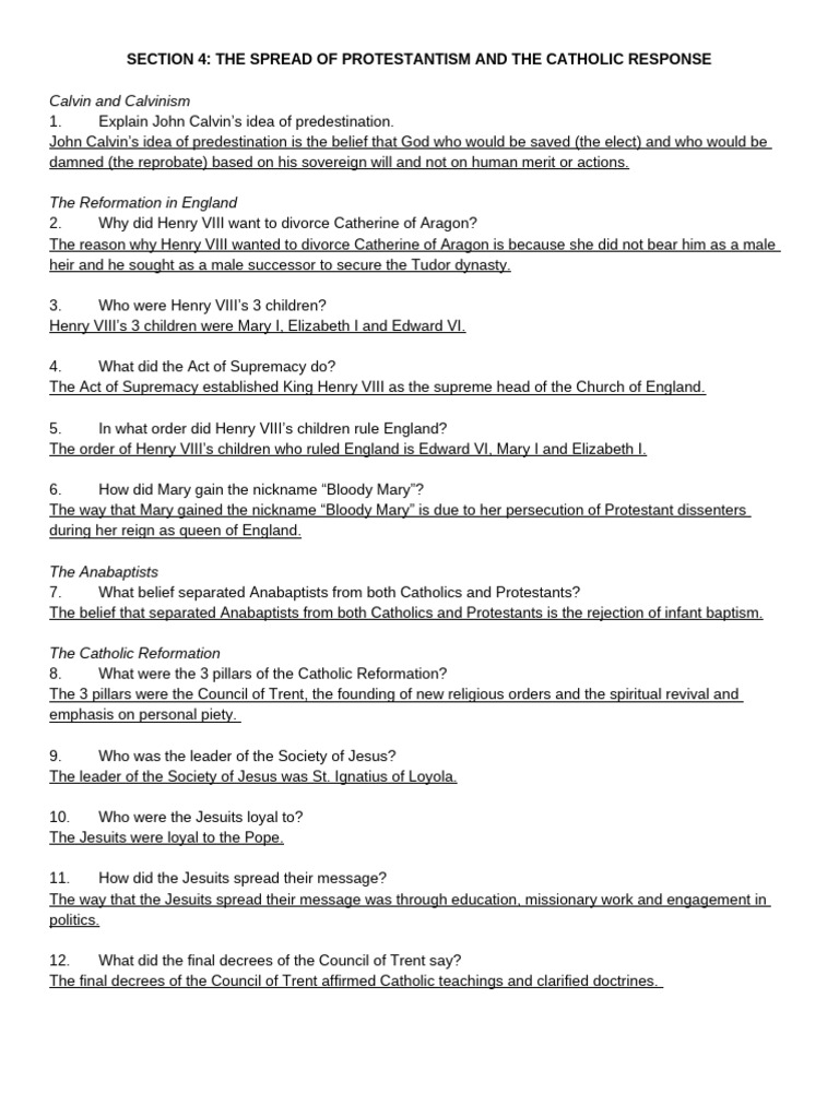 Protestantism & Catholic Response | PDF | Grace In Christianity ...