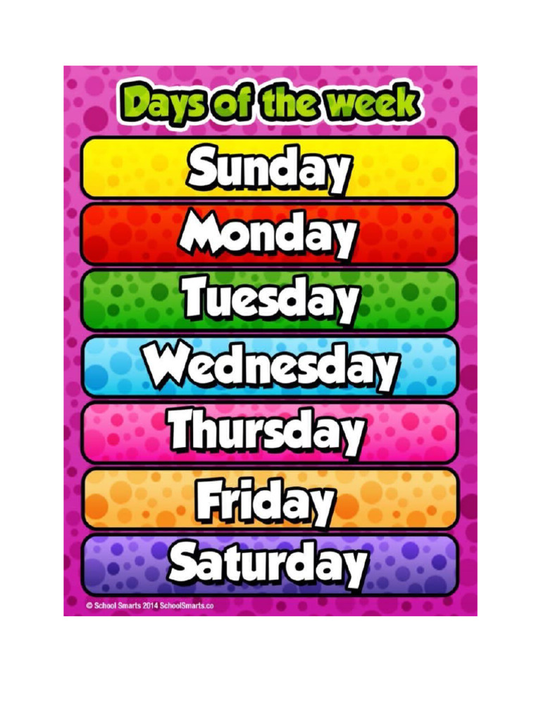 Days of The Week | PDF
