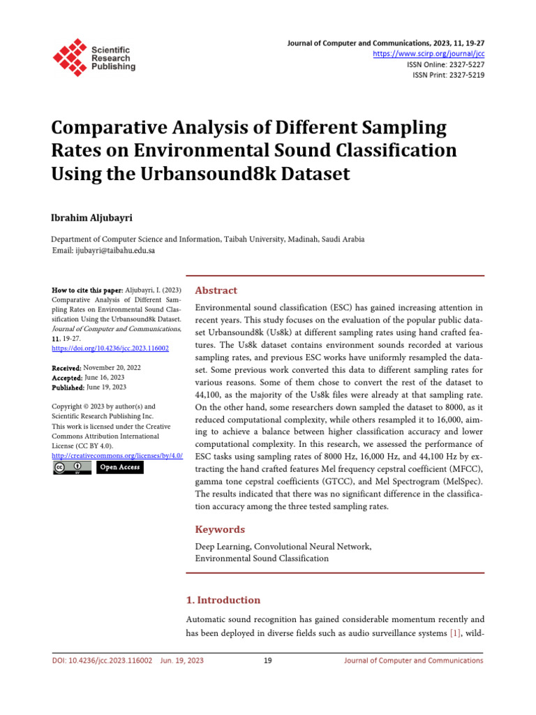 Comparative Analysis of Different Sampling Rates o | PDF | Information ...