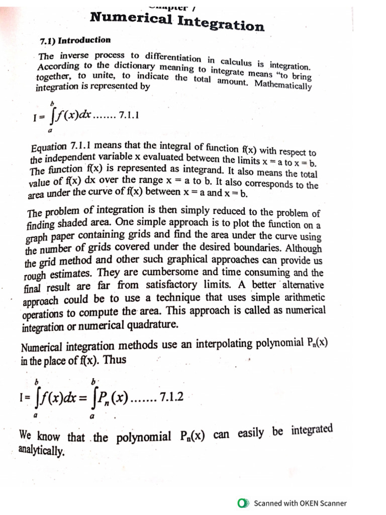 1 Numerical integration | PDF