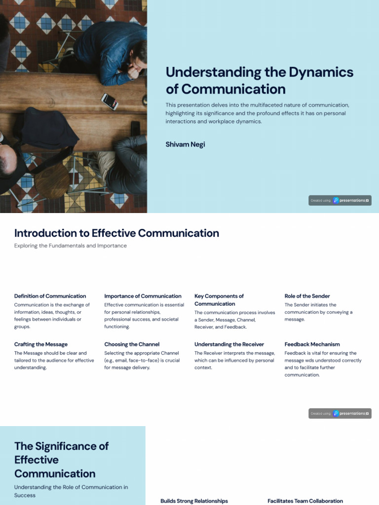 The Dynamics of Communication | PDF