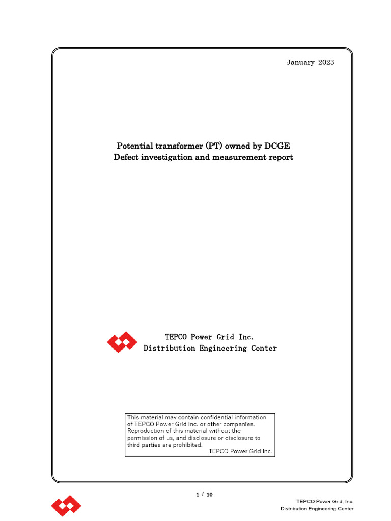 PT - Defect Investigation and Measurement Report | PDF | Electricity ...