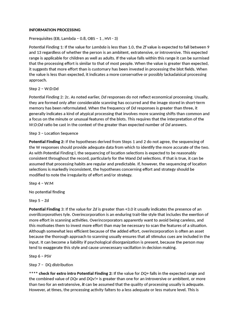 INFORMATION PROCESSING | PDF | Thought | Decision Making