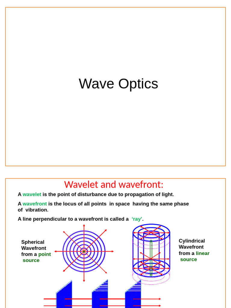 Understanding Wave Optics Concepts | PDF | Diffraction | Wavelength