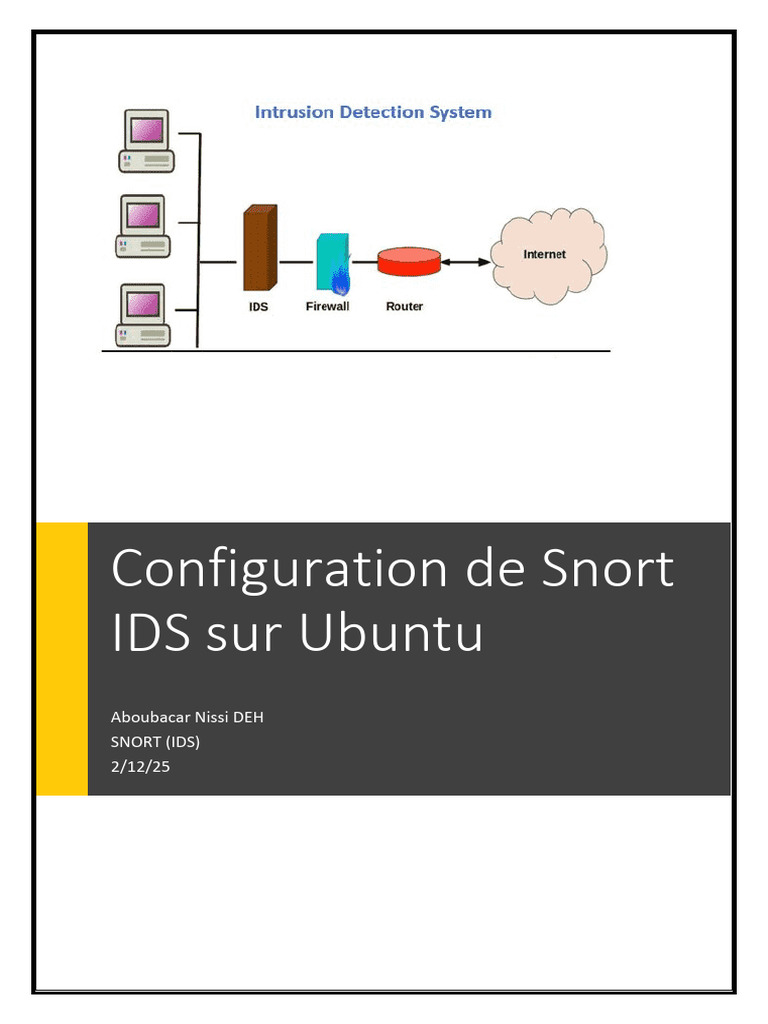 Configuration de Snort IDS sur Ubuntu | PDF | Ingénierie informatique ...