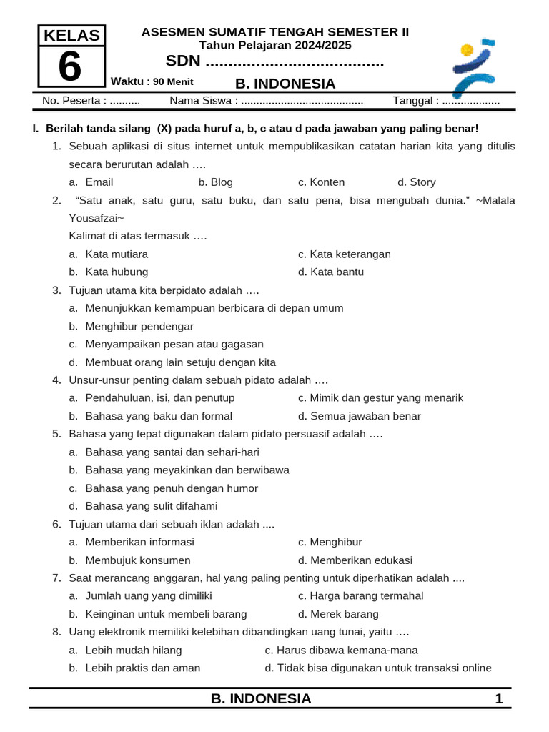Kelas 6 B Indonesia Pdf
