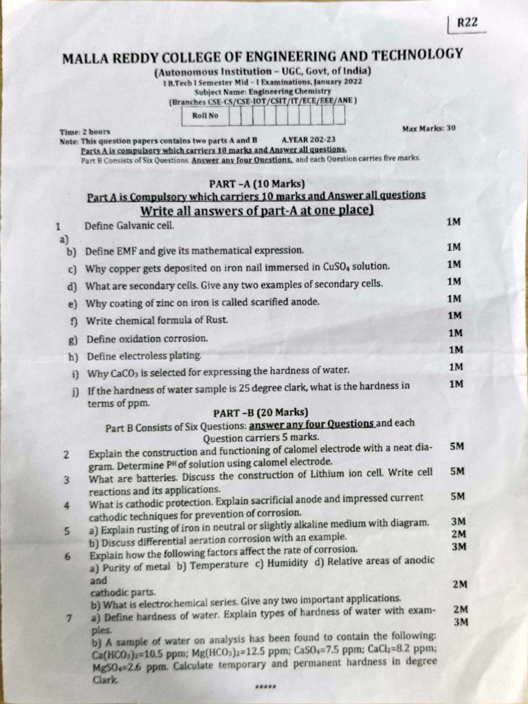 Chemistry model papers | PDF