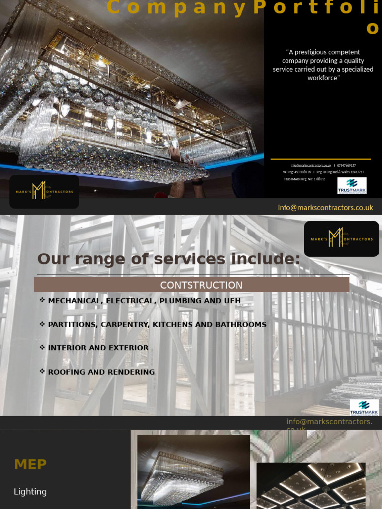 Mark's Contractors: Quality Construction Services | PDF