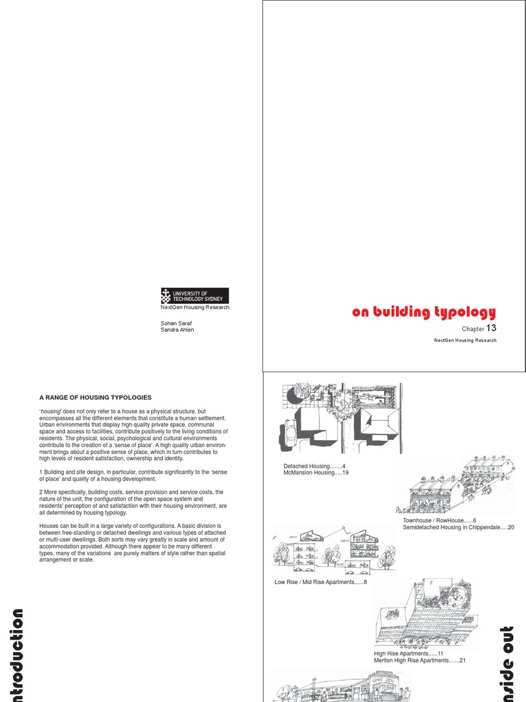 13 On Building Typology Pdf Apartment Single Family Detached Home