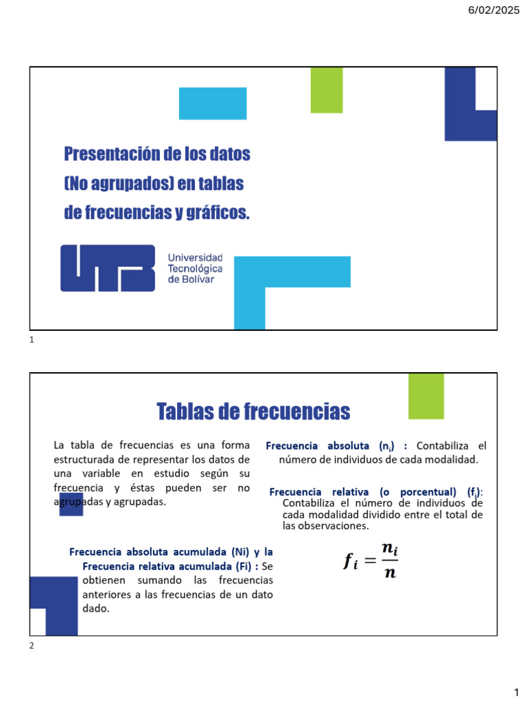 Tablas de Frecuencias | PDF