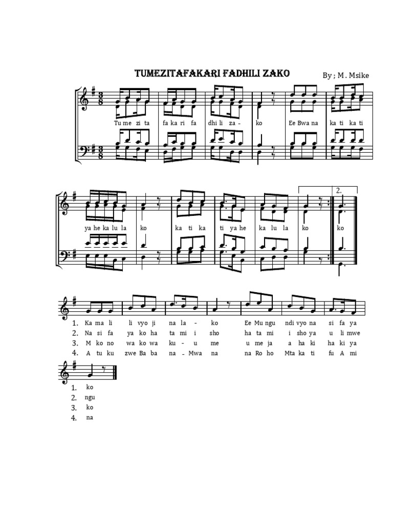 Soprano and Alto Music Sheet | PDF