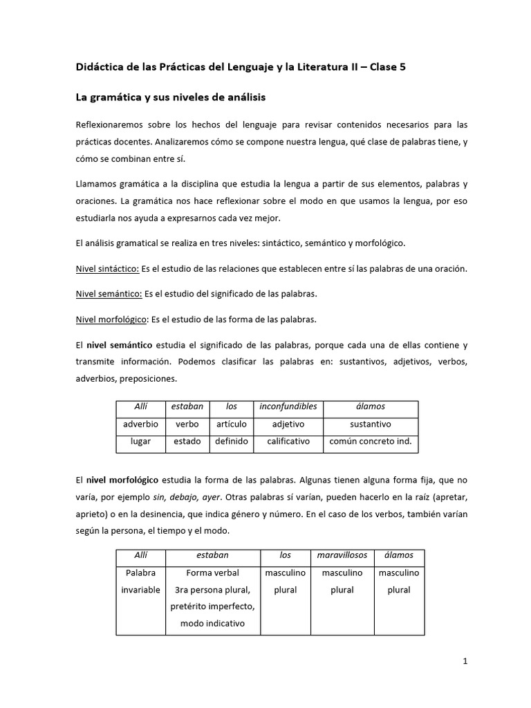 Didactica de Las Practicas Del Lenguaje y La Literatura II - Clase 05 ...