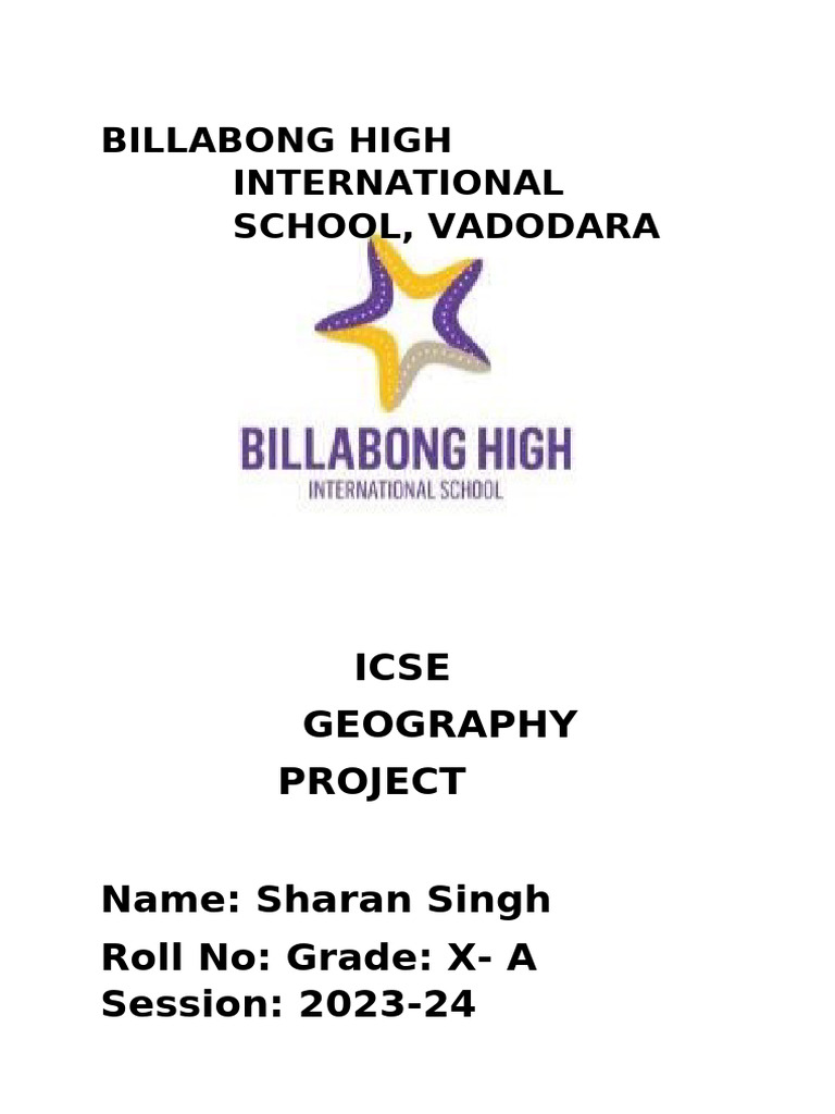 Geography Project Cover | PDF