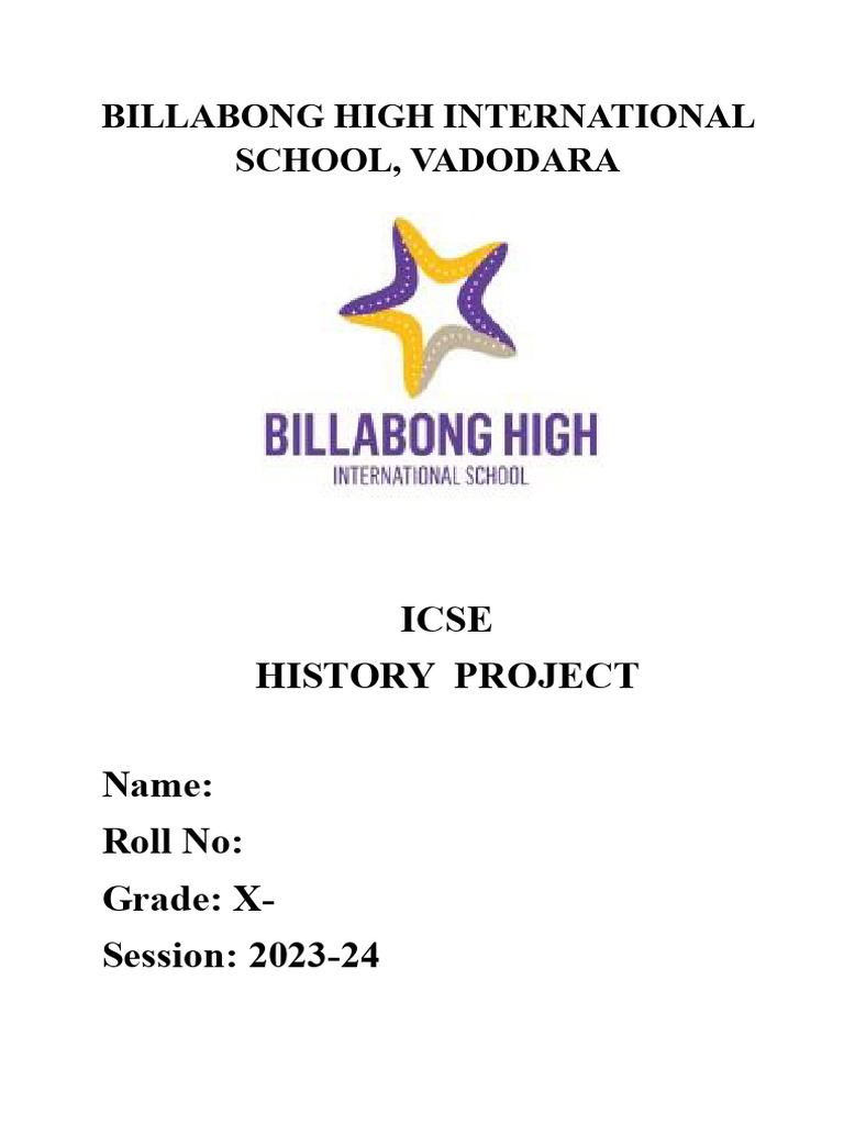 History Project - First Page | PDF