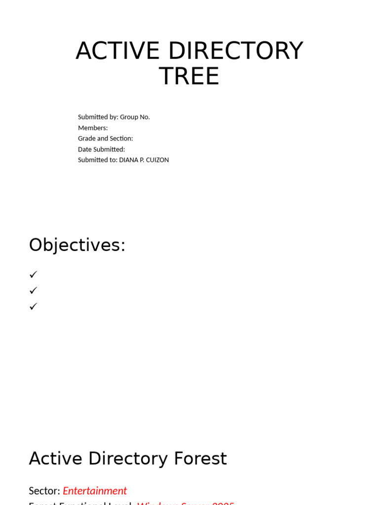 Active Directory Tree Project | PDF