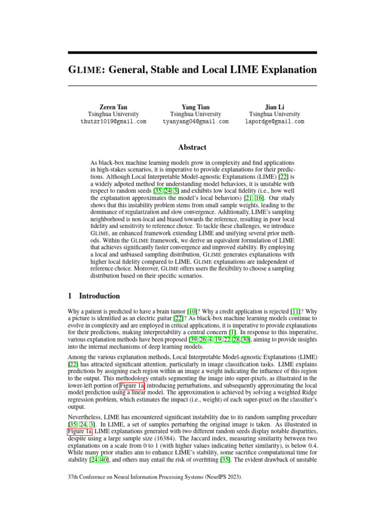 GLIME: Enhanced Local Explanations | PDF | Distribution (Mathematics ...