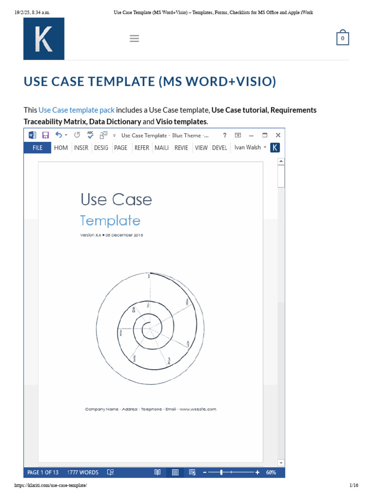 Use Case Template (MS Word+Visio) – Templates, Forms, Checklists for MS ... Use Case Template (MS Word+Visio) – Templates, Forms, Checklists for MS ...