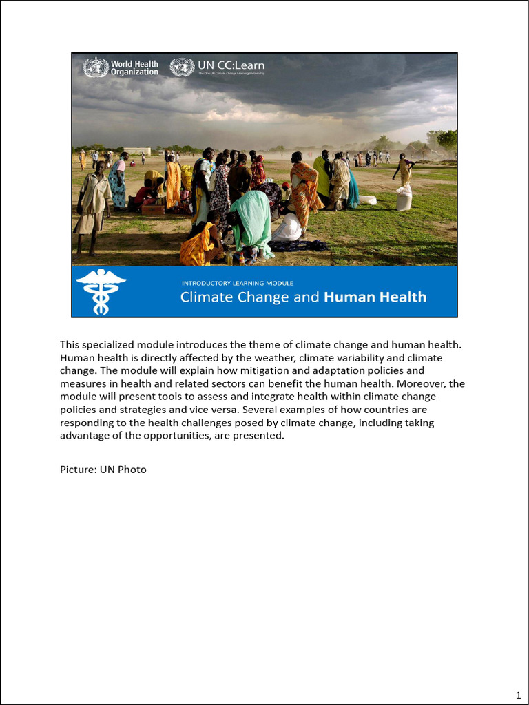 Climate Change and Human Health Impact | PDF | Climate Change ...