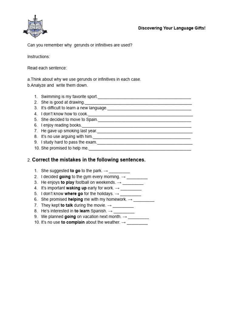 Practice Gerunds and Infinitive (2) Answer | PDF