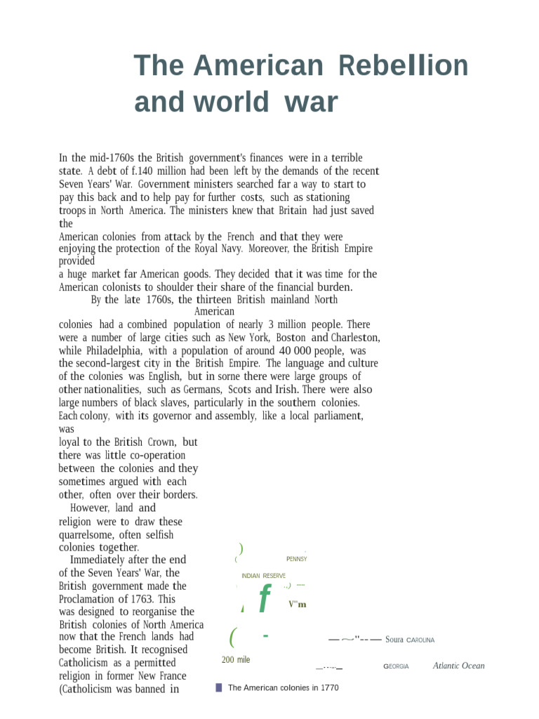 PACE (2014) Chapter 2 - The American Rebellion and World War | PDF ...