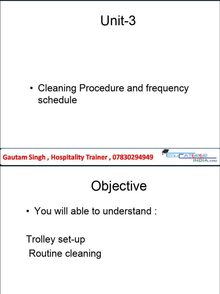 Housekeeping Frequency Schedule Guide | PDF | Bed