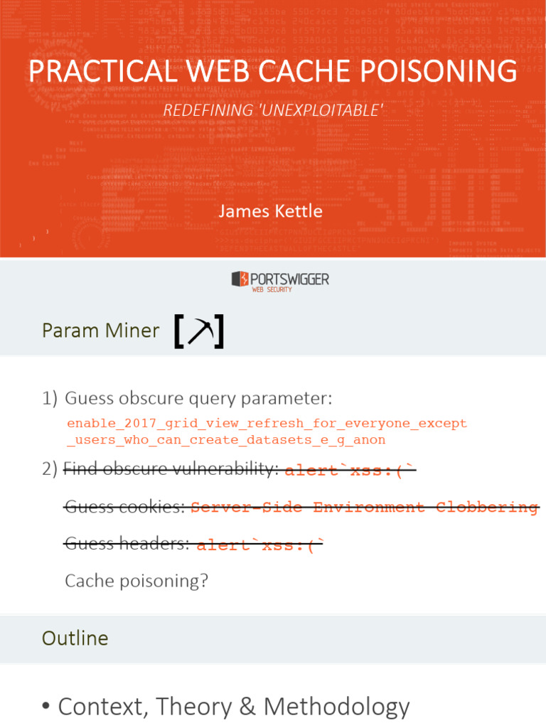 Us 18 Kettle Practical Web Cache Poisoning Redefining Unexploitable | PDF | Http Cookie | Internet