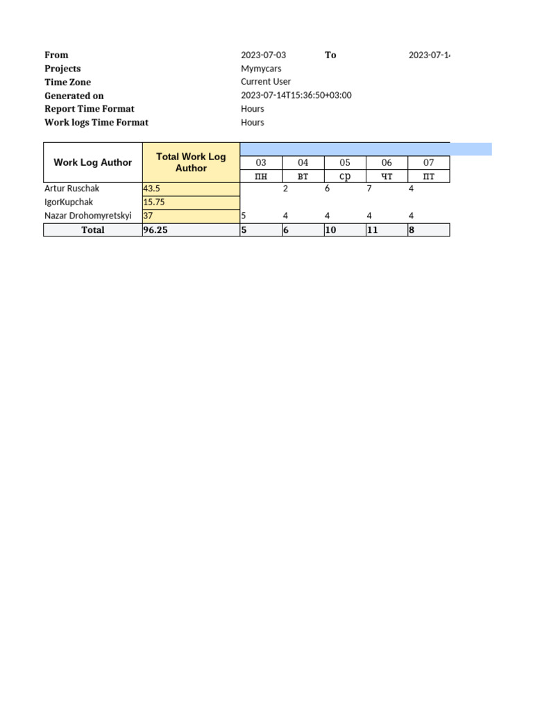 Worklog Report | PDF