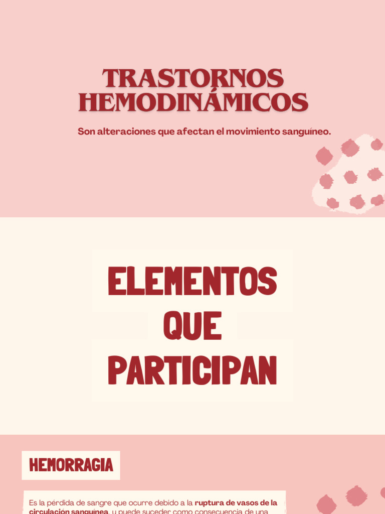 TRASTORNOS HEMODINÃ_MICOS | PDF | Corazón | Hemostasia