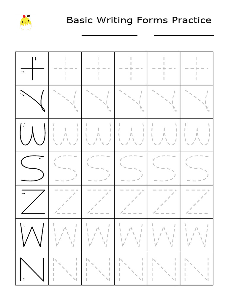 61-Basic Writing Forms Practice COMBINED | PDF