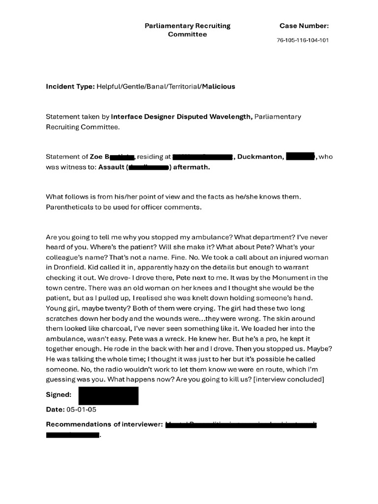 FOI Request Henson WS5 | PDF