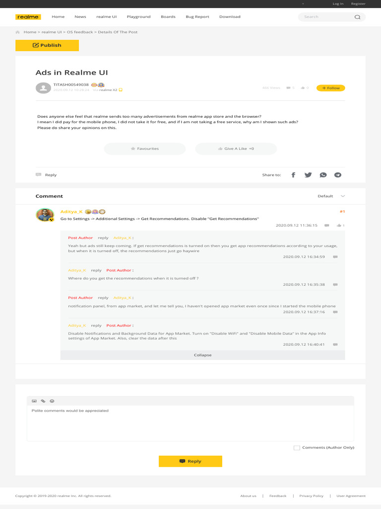 Ads in Realme UI - Realme Community | PDF | Mobile App | Software