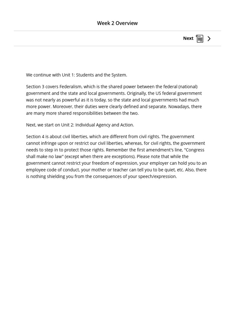 Week 2 Overview | PDF