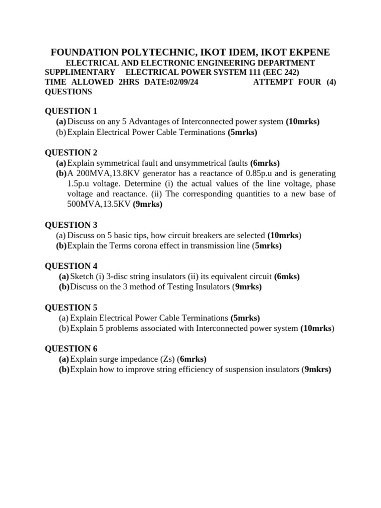 EEC 242 EXAM 2 | PDF