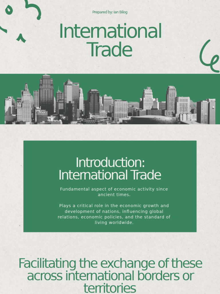International Trade Chapter 1 1 | PDF | Trade | Business