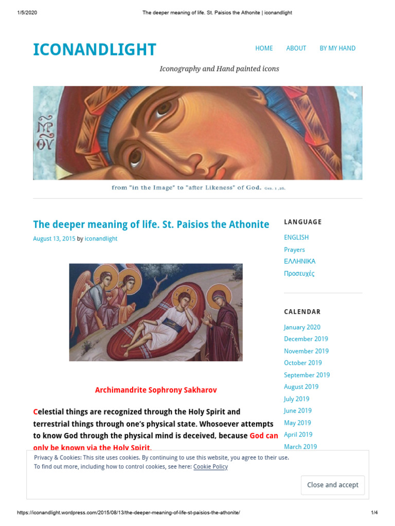 St. Paisios on Life's Meaning | PDF | Meaning Of Life | Theology