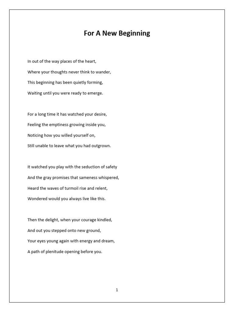 ODonohue-For-A-New-Beginning | PDF