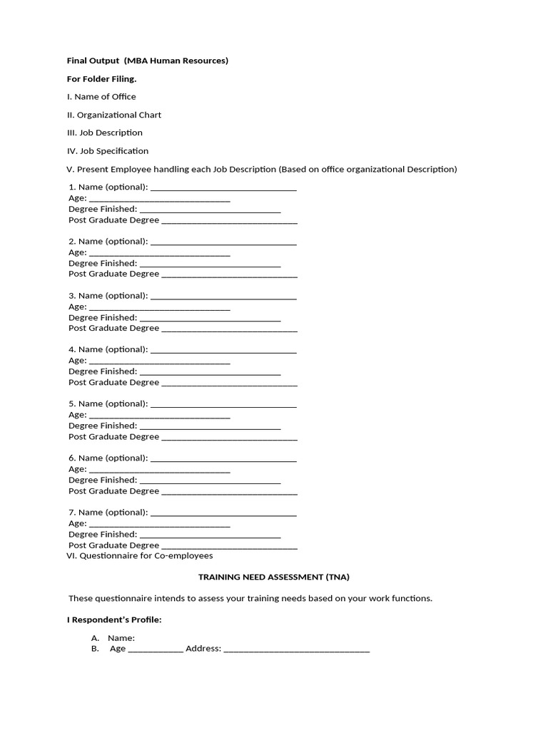 Final-Output Report For MBA | PDF | Postgraduate Education | Industrial ...