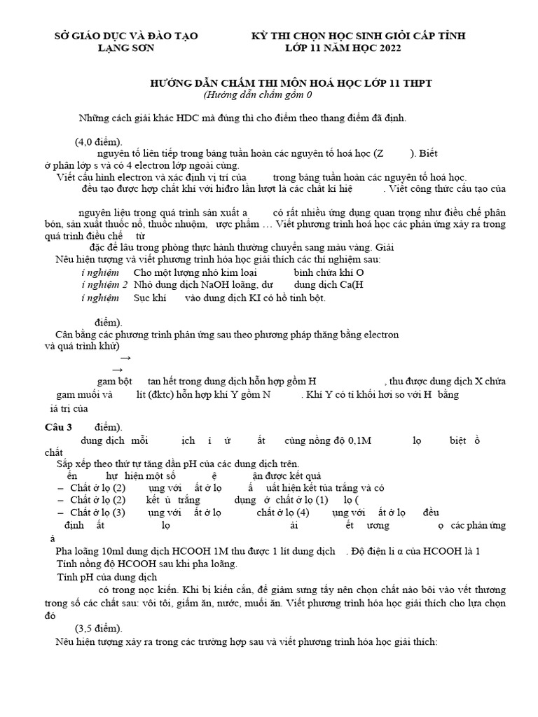 HSG 11 L NG Sơn 2022 - 2023 | PDF