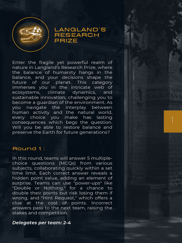 ACSEC IX Langlands Research Prize | PDF