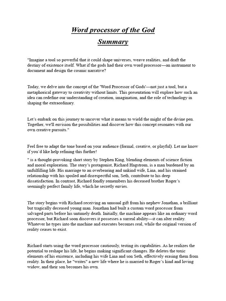 Summary by Stephen King | PDF