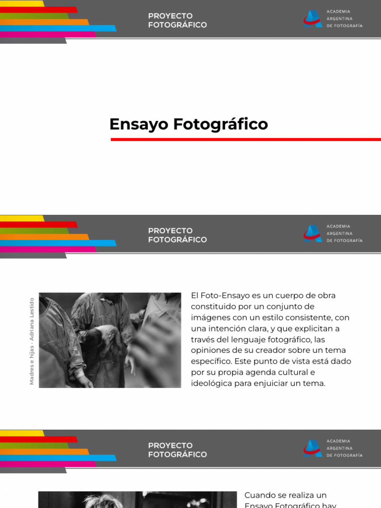 Ensayo Fotográfico I | PDF | Ensayos