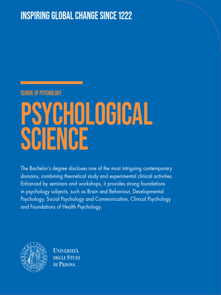 Bachelor in Psychological Science, Italy | PDF | Psychology | Science