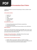 Digital Presentation Notes for Class 9 | PDF | Microsoft Power Point ...