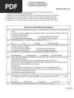 CBSE Class 12 Sample Paper Economics 2025-26 With Solution ...