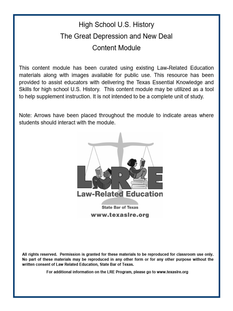 5_Great_Depression_New_Deal_Module_2020 | PDF | Franklin D. Roosevelt ...