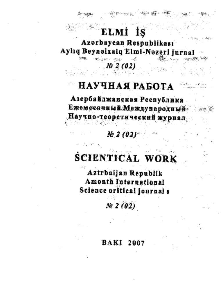 Scientific Work | PDF