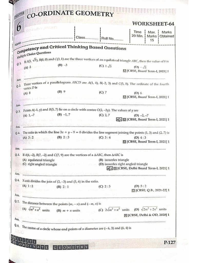 Coordinate Geometry | PDF