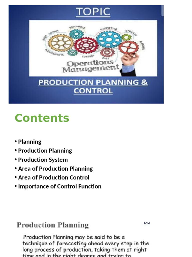 Production Planning & Control Guide | PDF