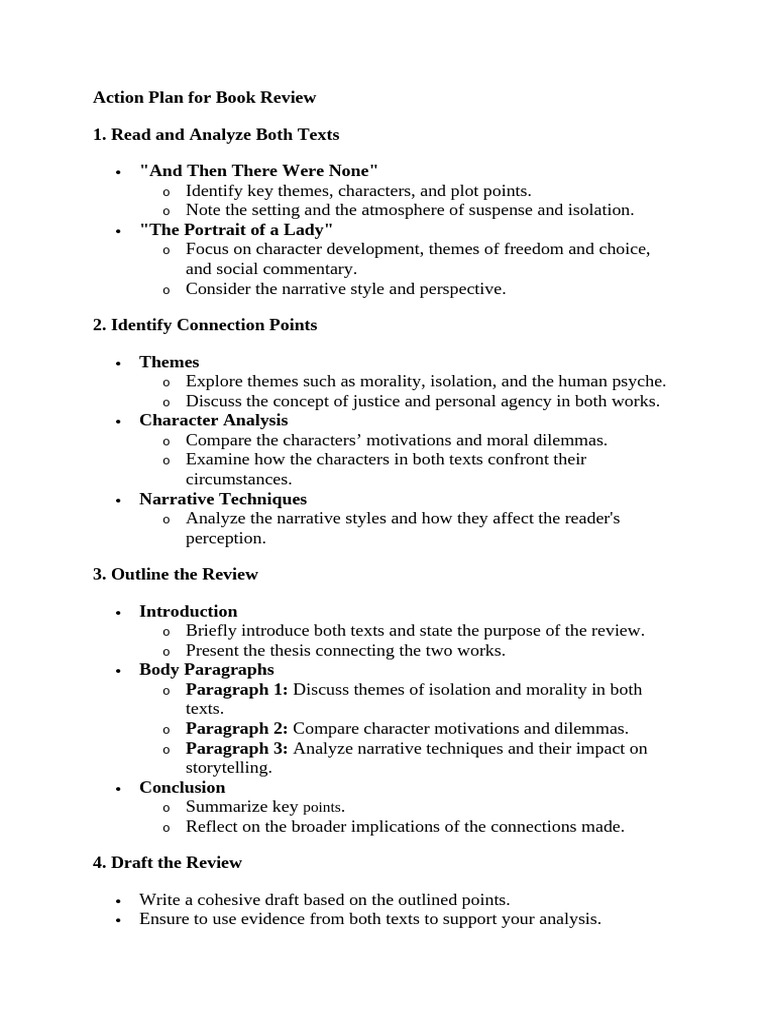 Action Plan for Book Review | PDF