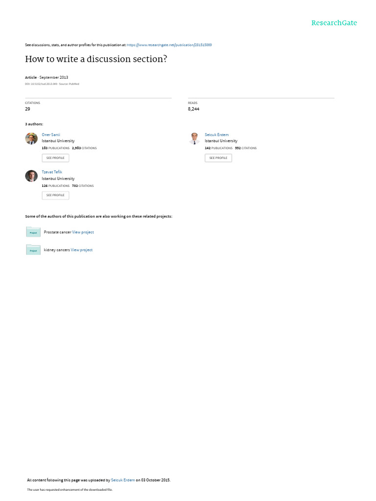 How To Write A Discussion Section | PDF